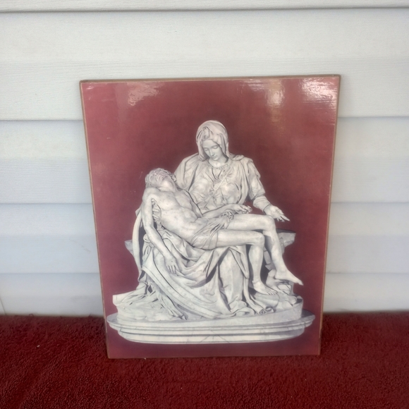 Wall Decor | The Pieta Statue Picture By Michelangelo 11x14 Textured ...